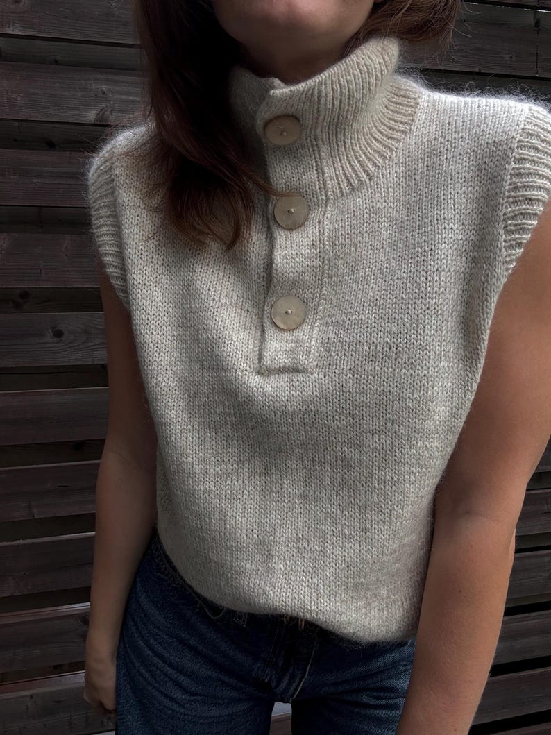 High Neck Vest – Knitcy